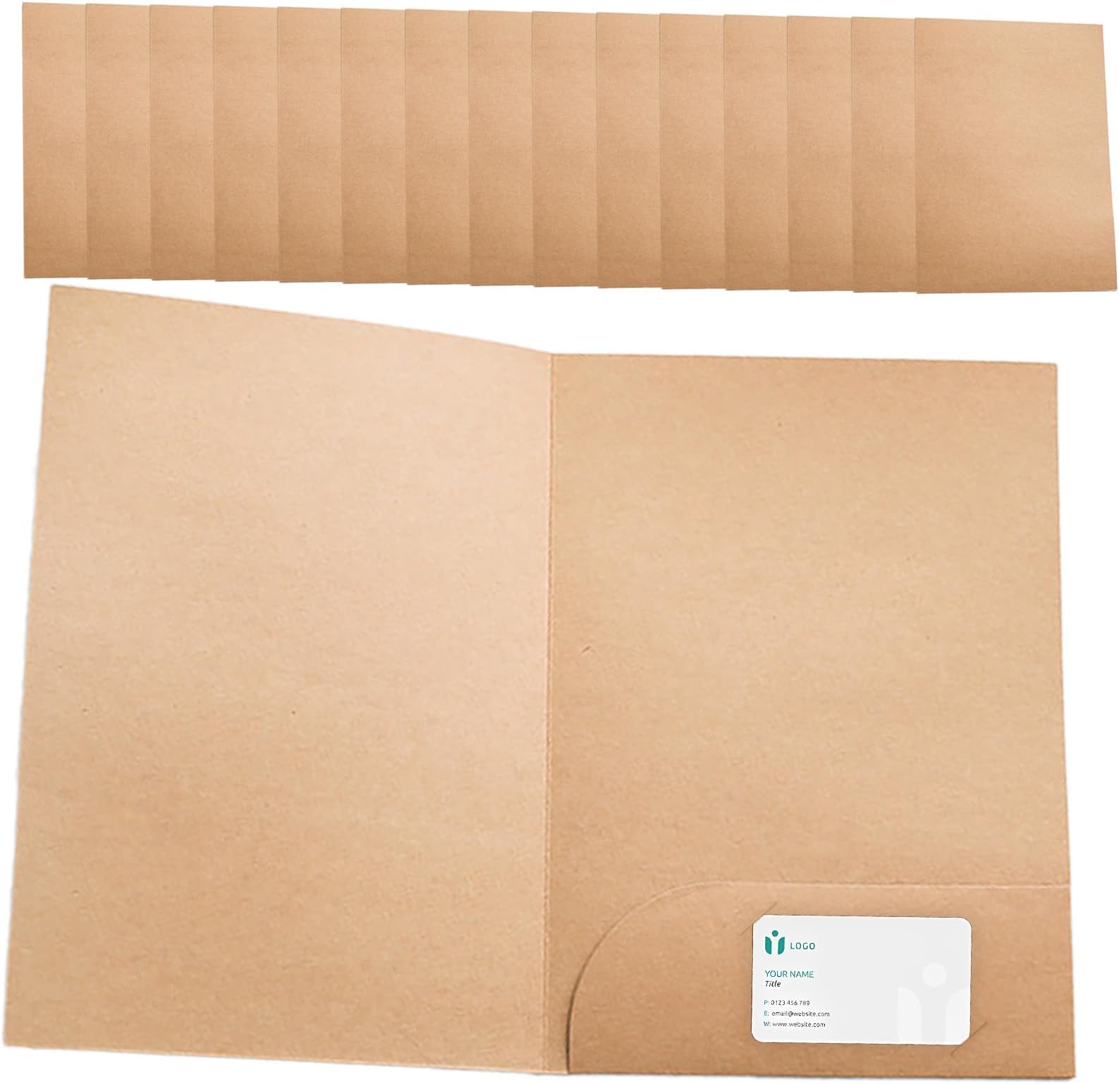 A4 Chemise Cartonnée avec Rabat Sous-Chemises en Papier Kraft Dossier ...