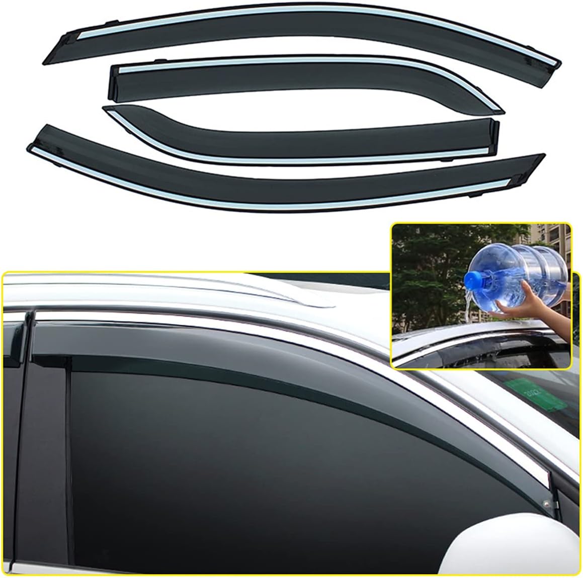 Special Side Window Deflectors for VIOS Sedan 2018-2019 Durable Rain ...