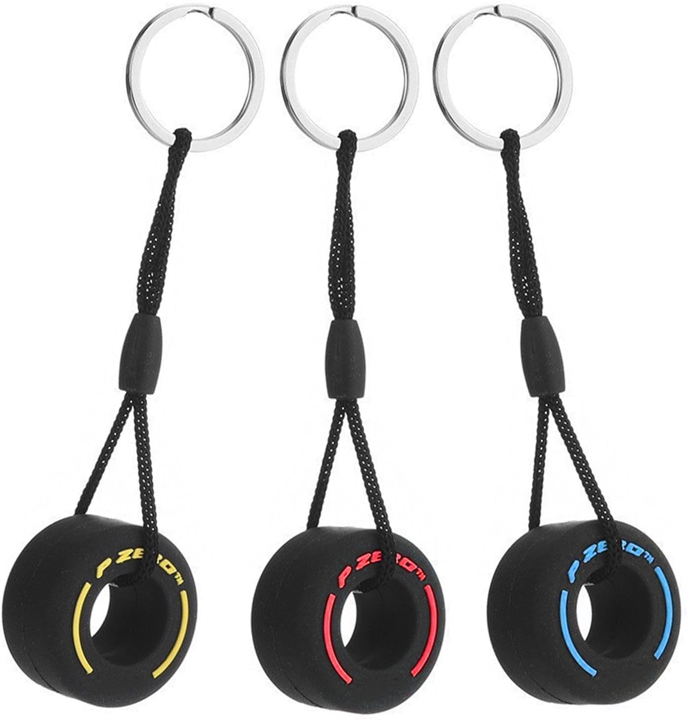 GSDGV 3 Pcs Racing Car Wheel Keyring, Mini Tyre Keyring, Fashion Ultra ...