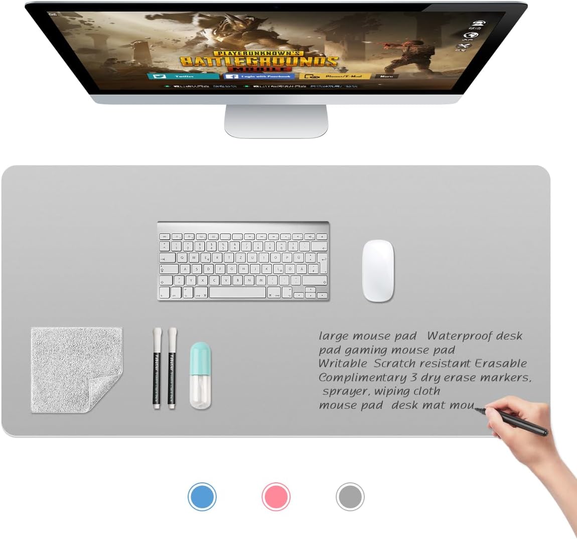 Amazon.com : Fabutier Dry Erase Mouse Pad - Writable Erasable Large ...