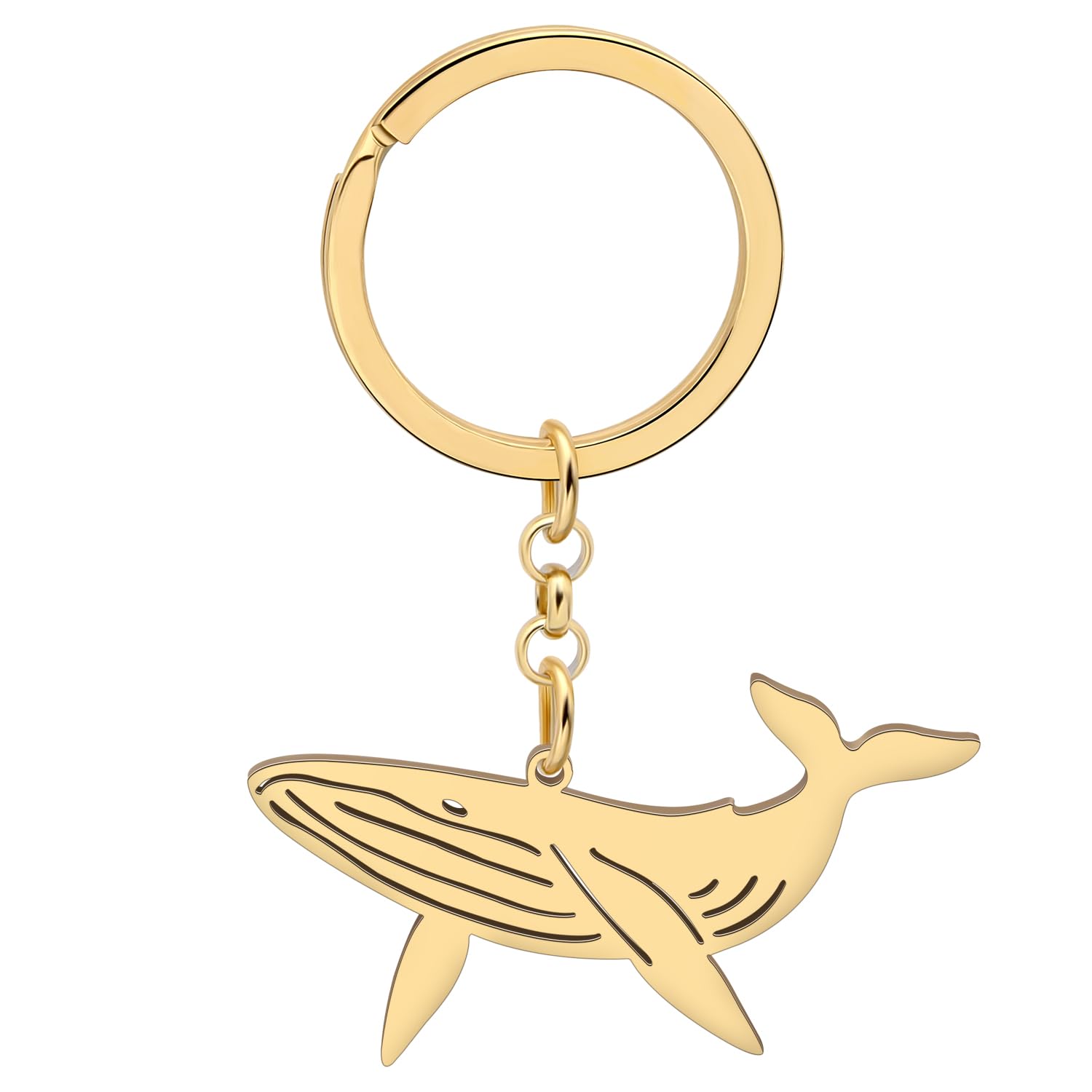 Buy TIZUROStainless Steel Cute Whale Keychain Fun Ocean Animals Car ...