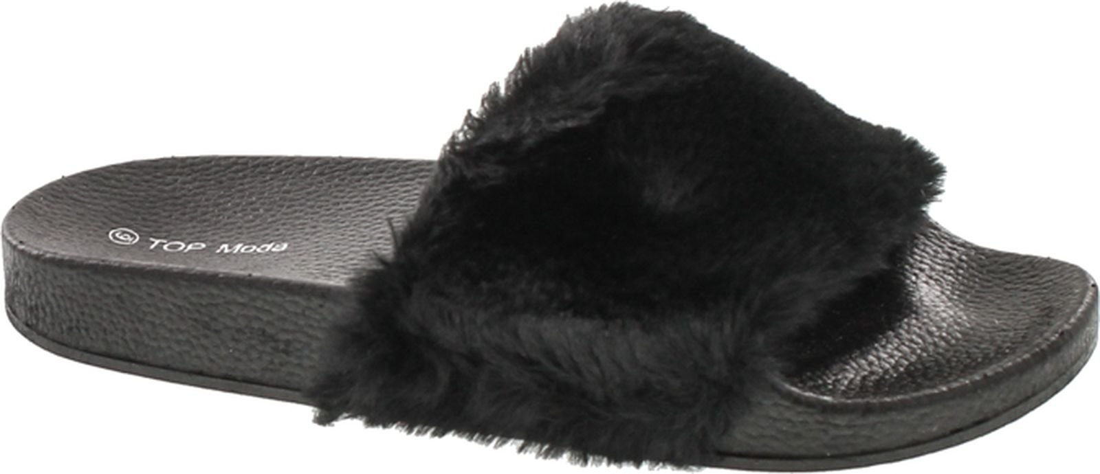 Top Moda Marabou Flip Flops Marabou Slippers Low Heel Shop Authorized