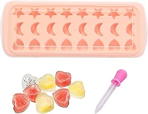 Amazon.com: Ice Cube Tray Stars Moons Hearts Shape Silicone Whiskey Ice ...