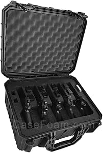 Amazon.com : 5 Pistol Case - Multiple Handgun Case - Pistols up to 9 1/ ...