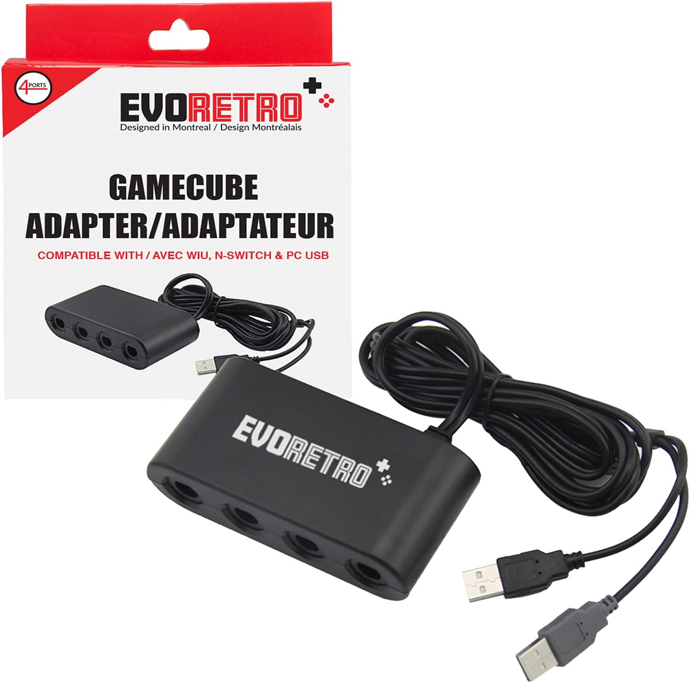 Gamecube Controller Adapter Compatible for Wii U, Switch, and PC USB ...