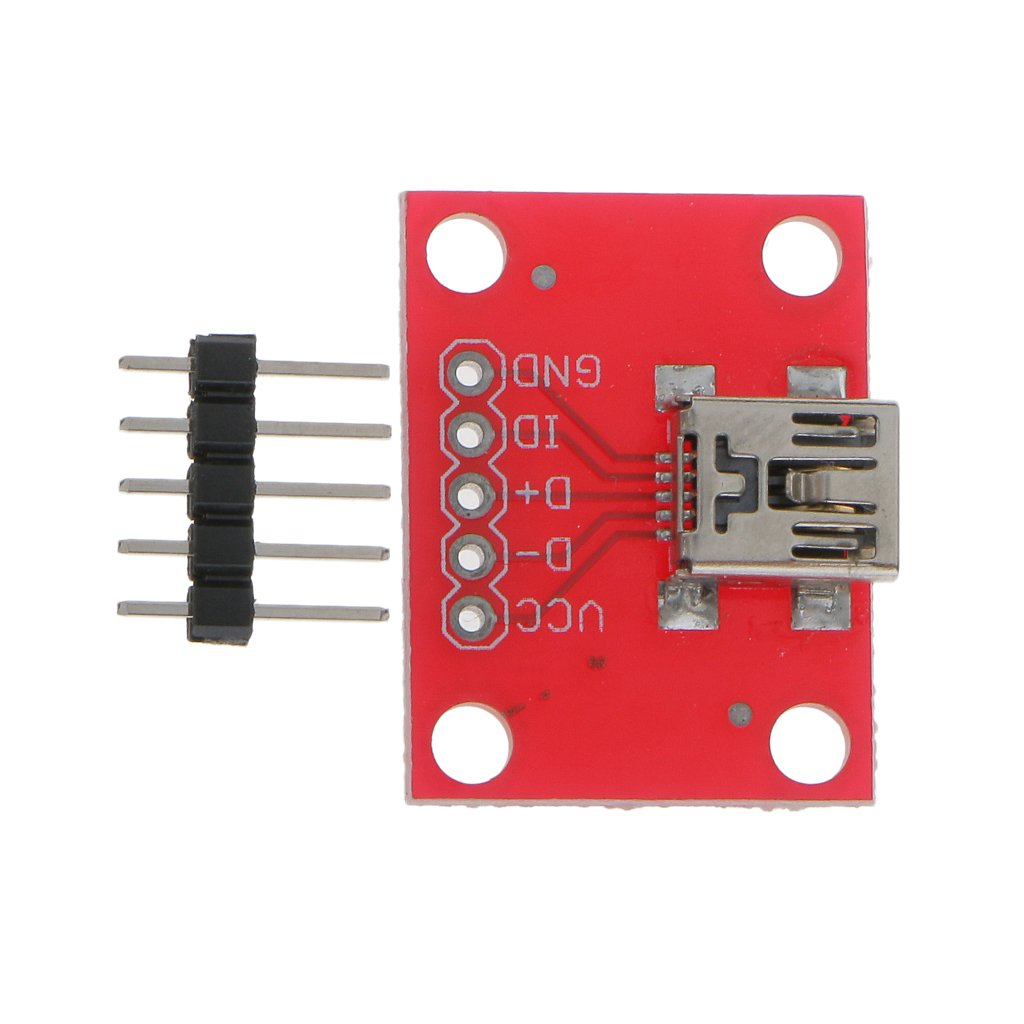 Generic Mini B USB Female Port Connector Breakout Board 5V Power for ...