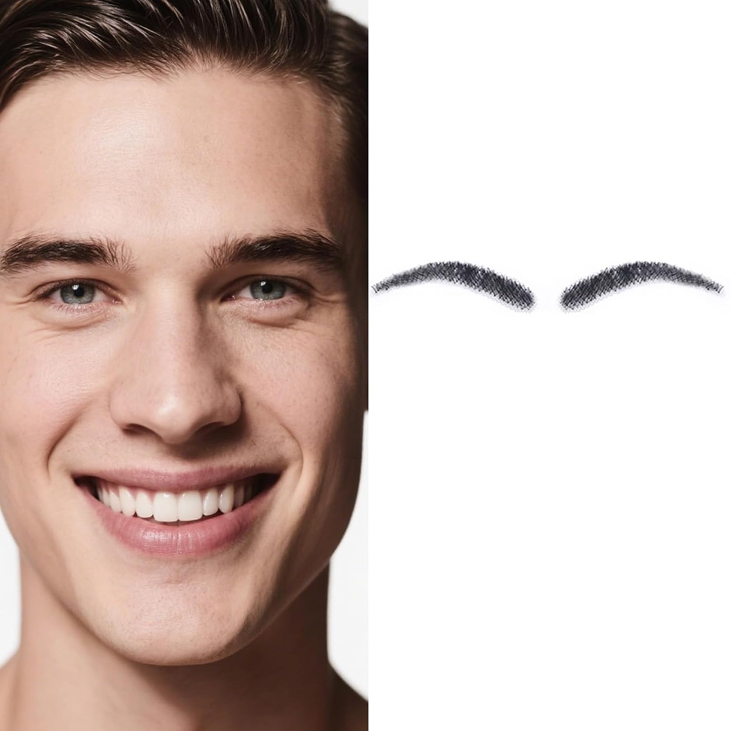 Amazon.com : Fake Eyebrows, False EyeBrows 100% Handmade Full Lace Re-Usable Natural Invisible ...