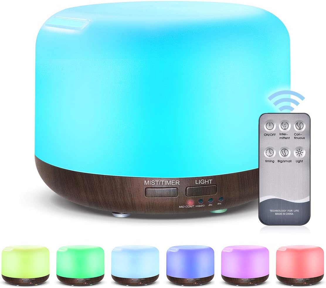 Amazon.com: Marchred 300ML Essential Oil Diffuser with Remote Control ...
