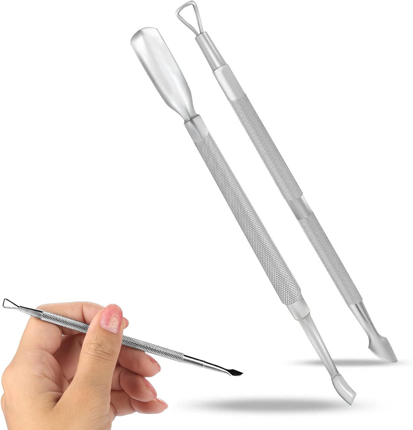 2PCS Cuticle Pusher and Cutter Remover, Gel Polish Cuticle, Cuticle ...