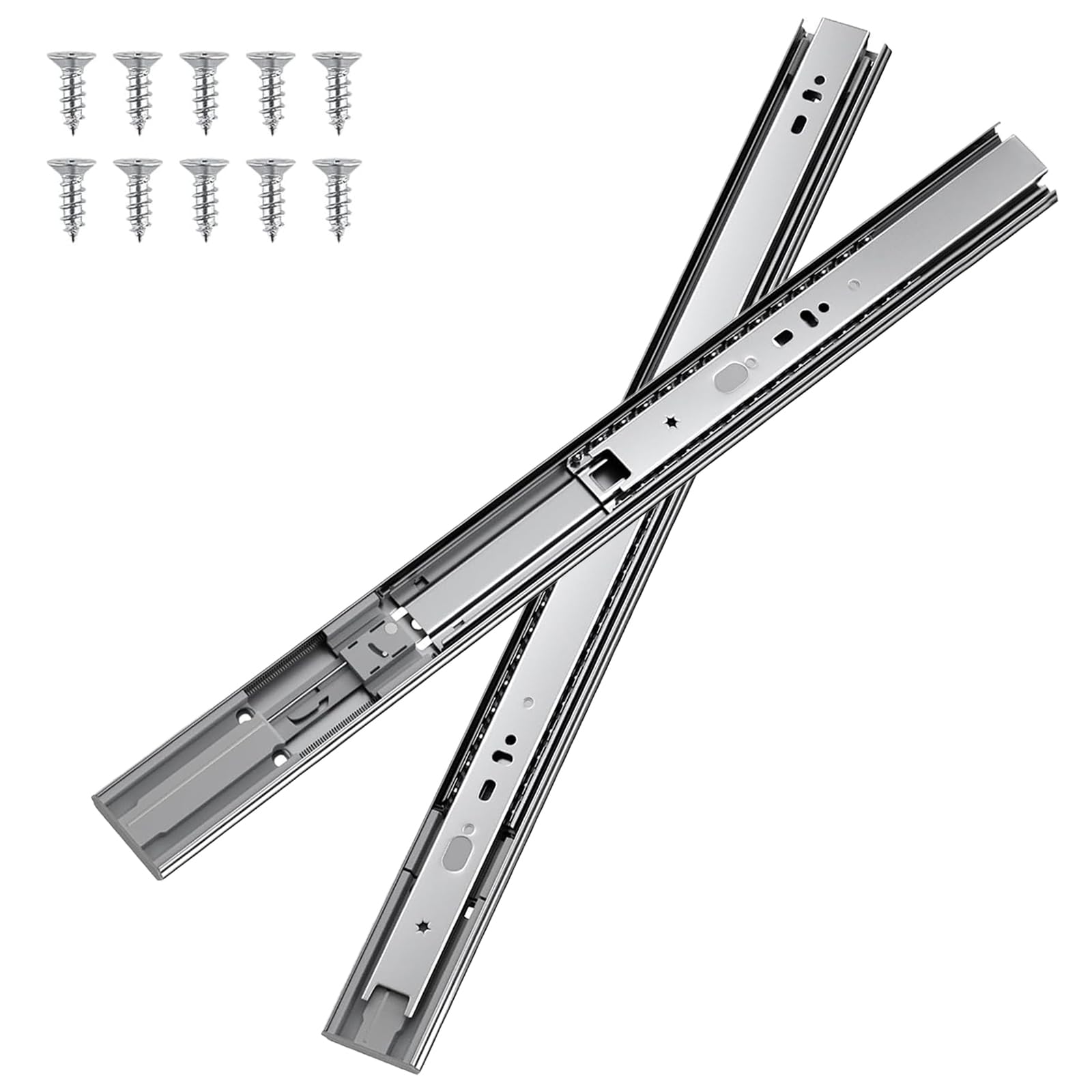 VALISY Soft Close Drawer Slides 22 Inch 1 Pairs, Side Mount Metal Ball ...