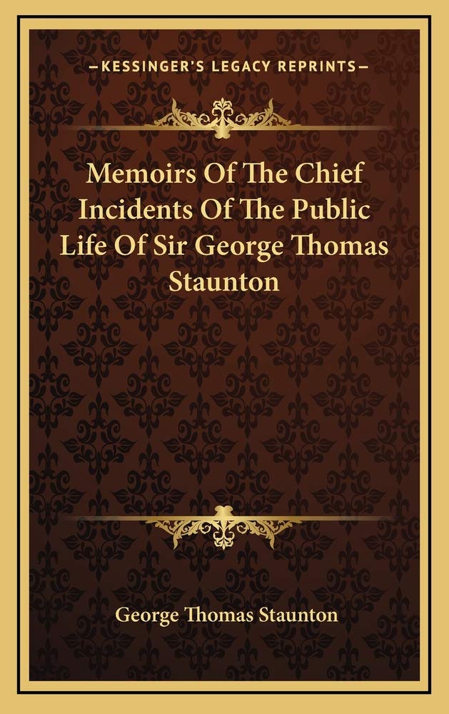 Memoirs Of The Chief Incidents Of The Public Life Of Sir George Thomas ...