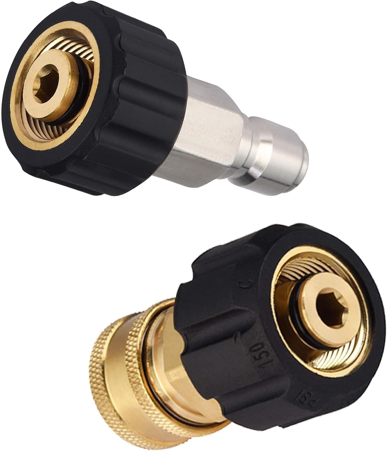 Pressure Washer Hose Adapter Set, M22 to 3/8 Quick Connect for Power ...