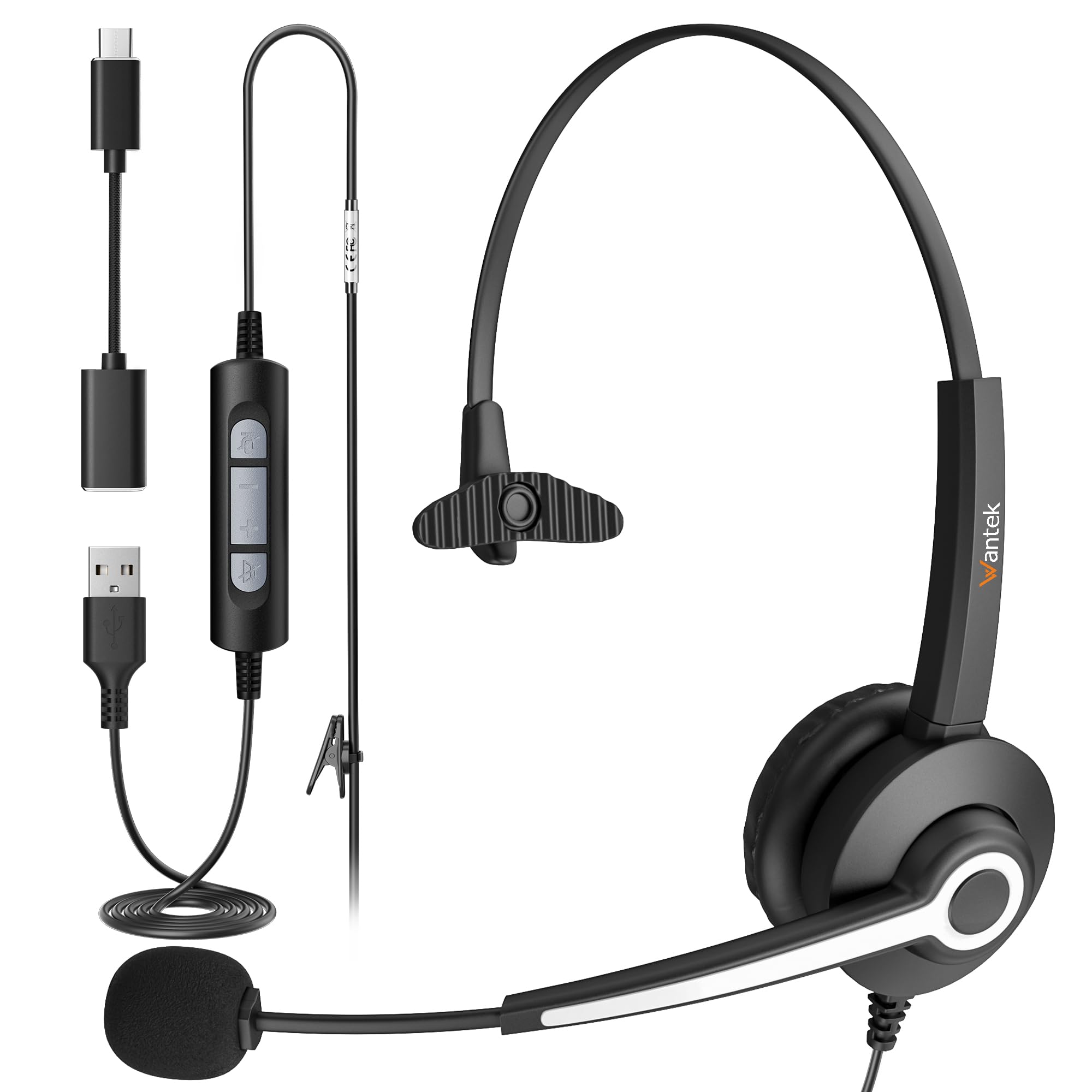 Amazon.com: Headset wtih Mic, USB Headset with Microphone for PC ...