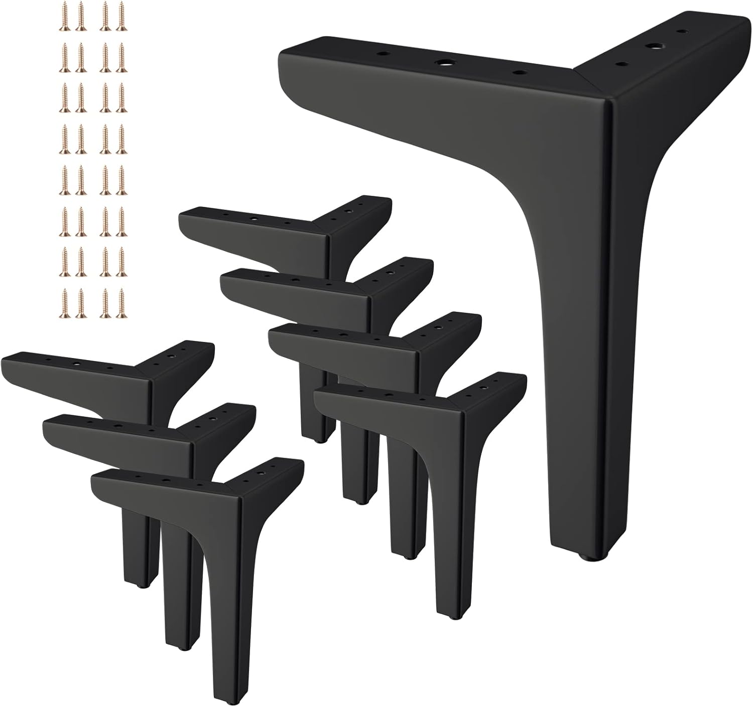 Amazon.com: SVISNA 7 Inch Black Furniture Leg Metal 8PCS, Home DIY ...