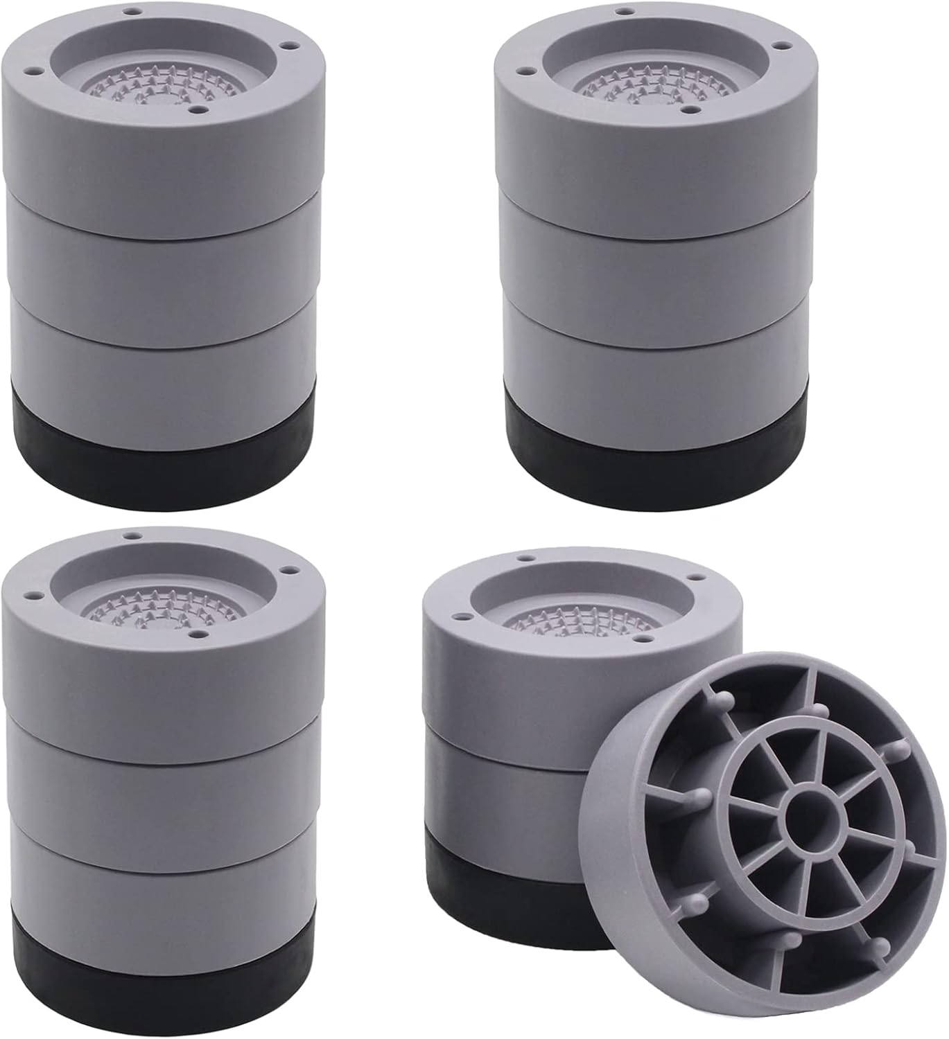 Amazon.com: HANIHUA Round Furniture Risers (Set of 4) Heavy Duty Bed ...