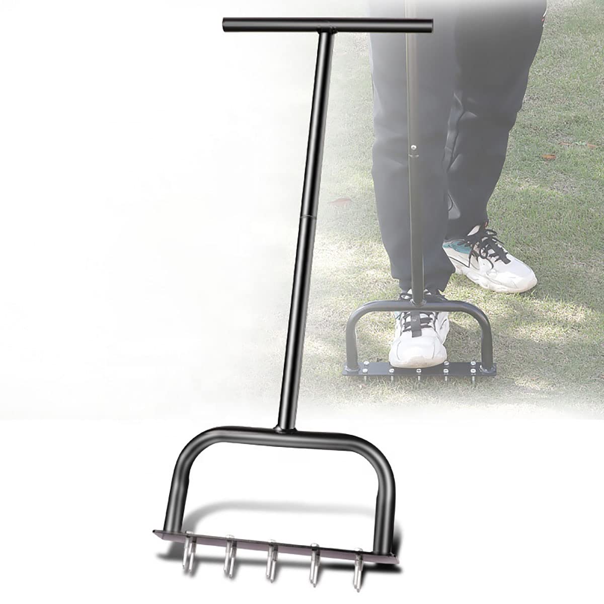 Hollow Tine Lawn Aerator - Enhance Your Garden Lawn With 10 Iron Spikes ...