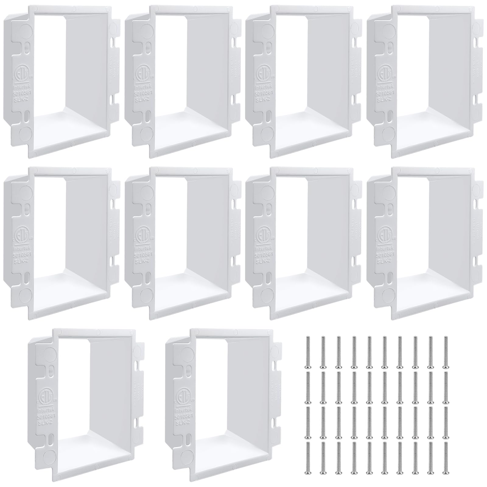 10Pcs BE2 Electrical Outlet Box Extenders with 40 PCS Screws, (2-Gang ...