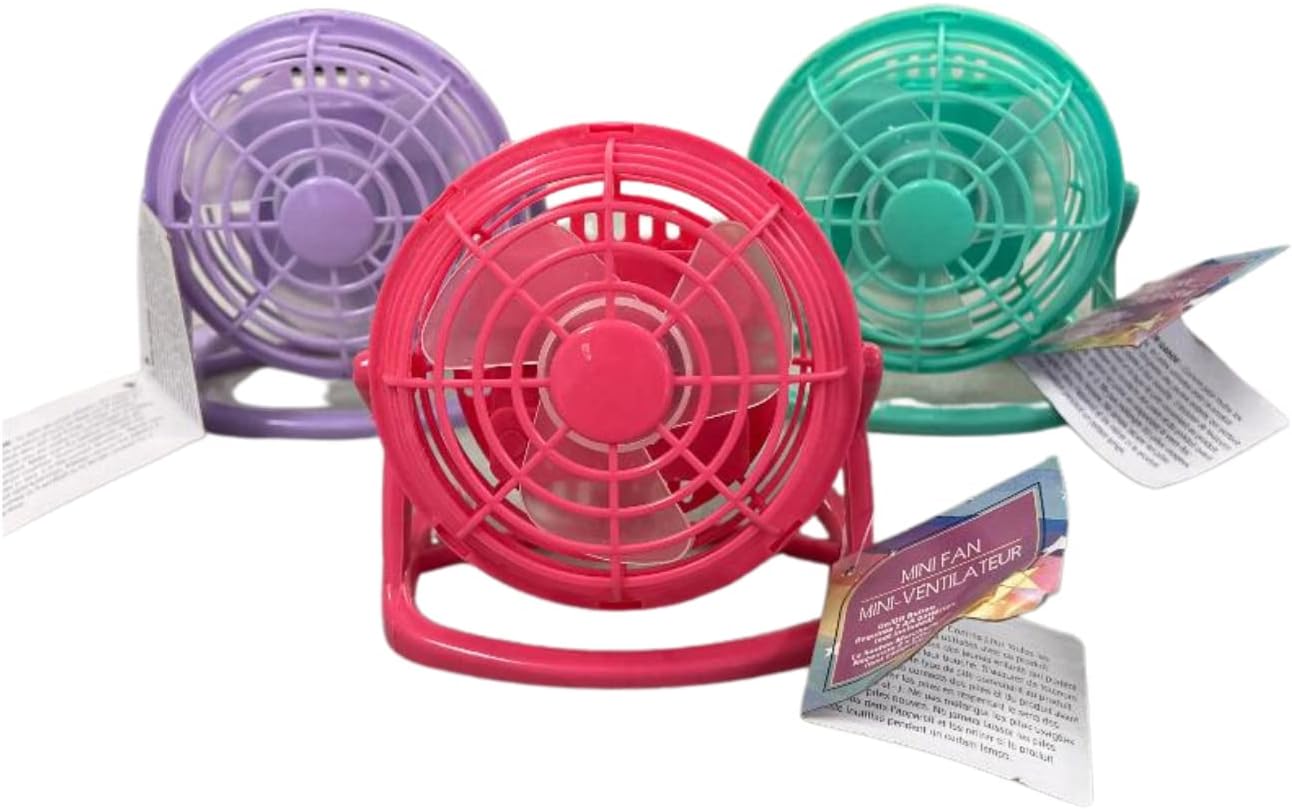 Amazon.com: Tabletop Desktop Mini Battery Operated Fan- Colors May Vary ...
