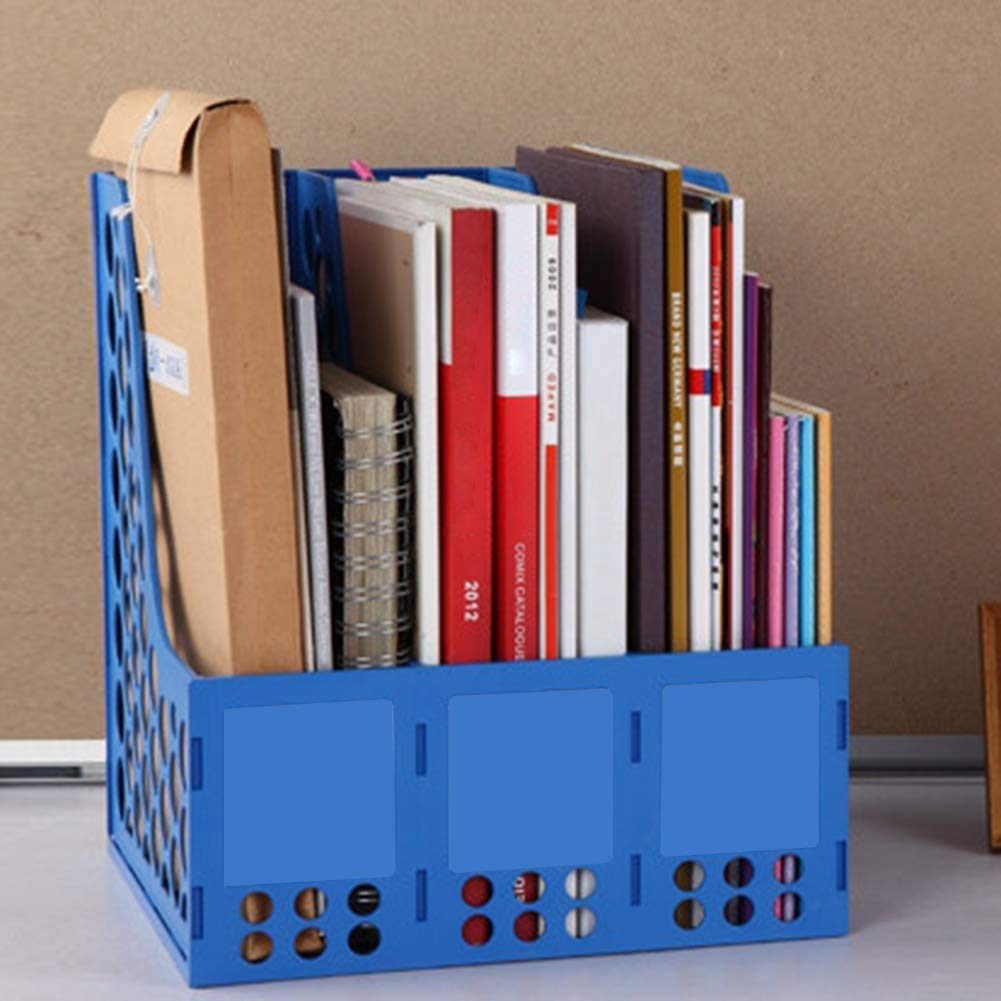 BLAPOXE Office Document Plastic Storage Hanger 3 Section File Paper ...