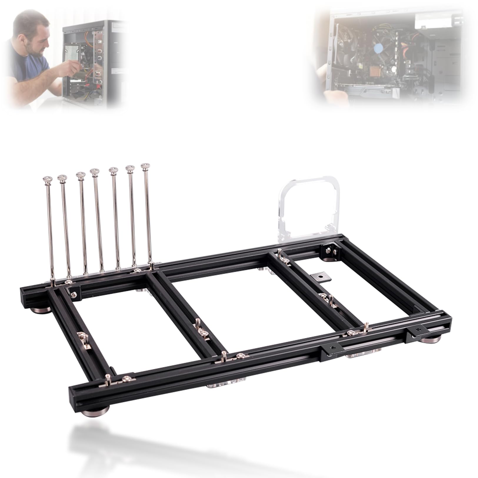 PC Test Bench,Open Frame Computer Case Motherboard Test Bench Aluminum ...