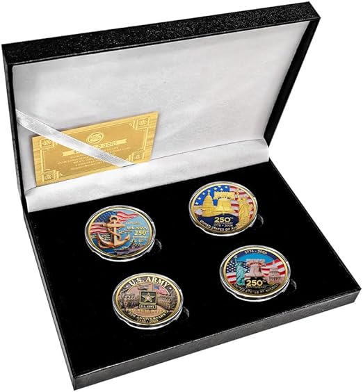 Amazon.com: U.S. Army 250th Anniversary Commemorative Gold-Plated ...