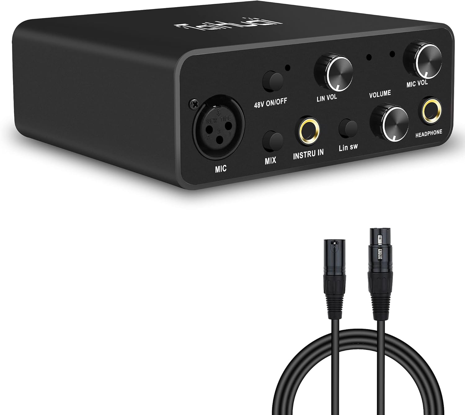 Amazon.com: USB Audio Interface, Mic Preamplifier XRL Audio Interface ...
