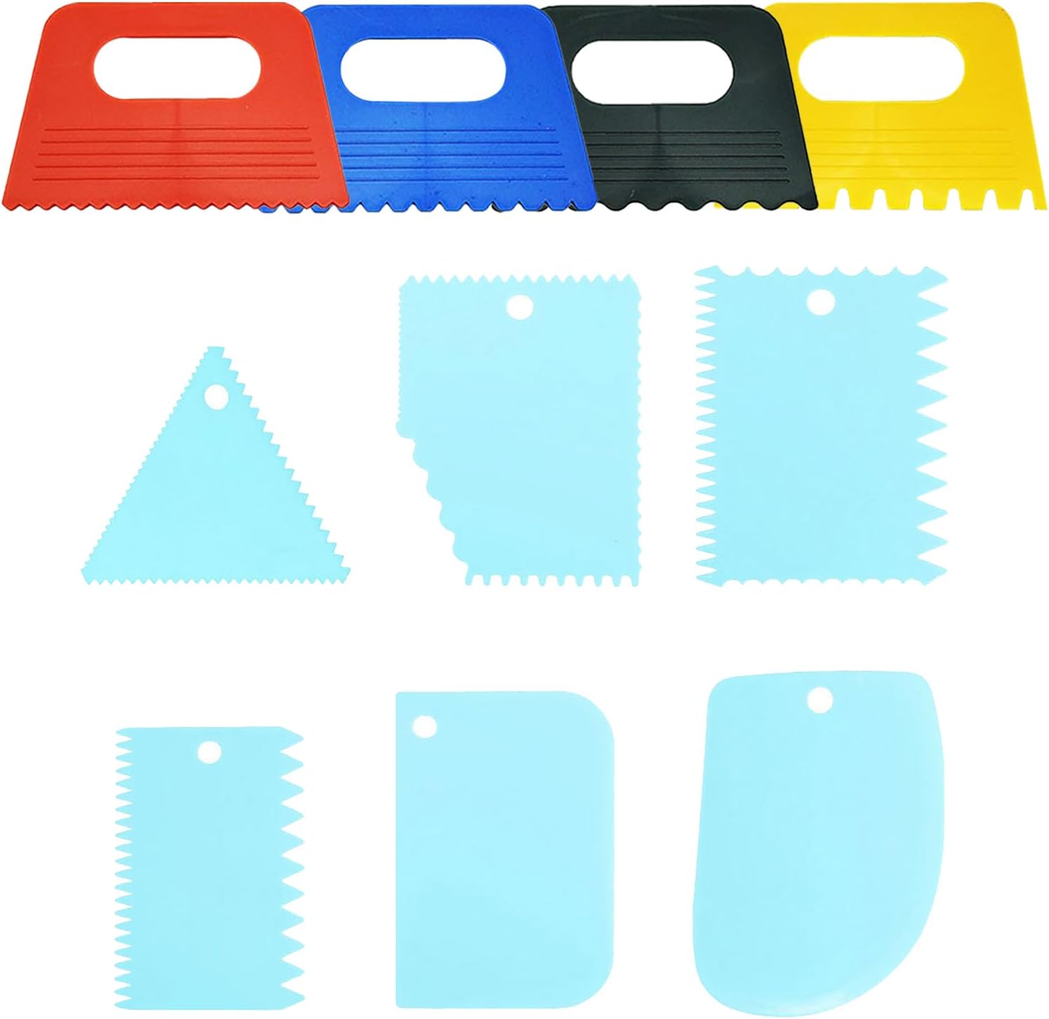 Xlihdzum 10 PCS Plastic Textured Art Supplies Kit - Colorful Scraper ...