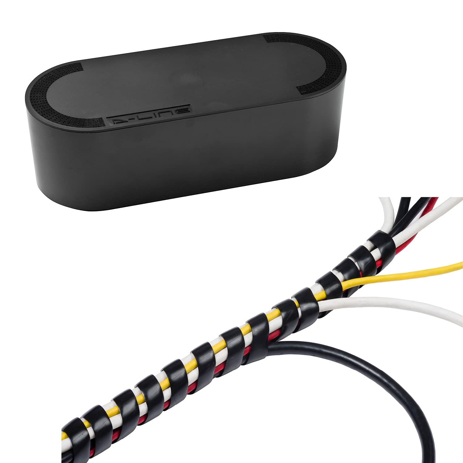 Amazon.com: D-Line Cable Management Box (Large) & Cord Spiral Wrap (8 ...