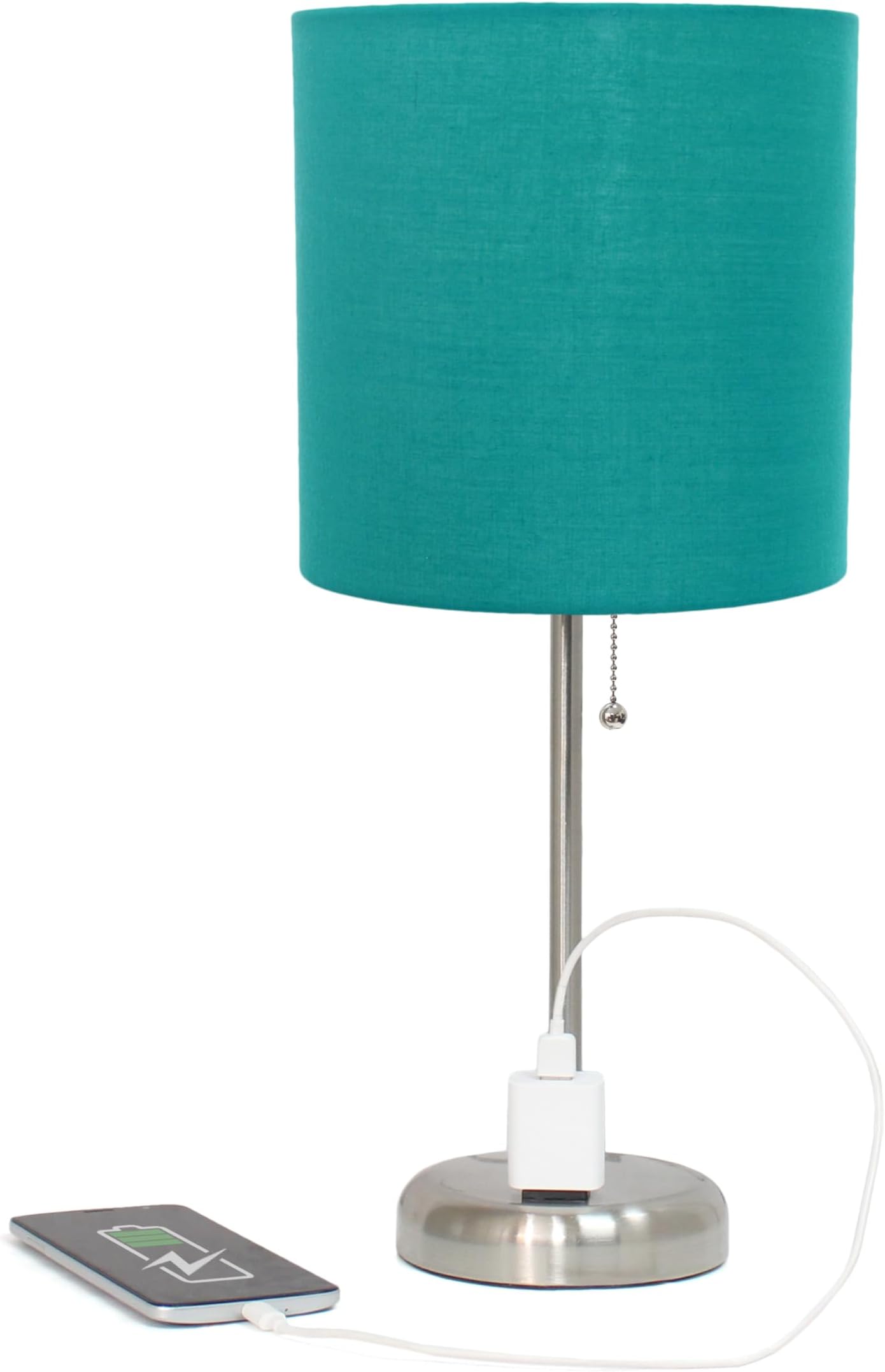Amazon.com: Simple Designs LT2007-BLU Chrome Mini Basic Table Lamp with ...