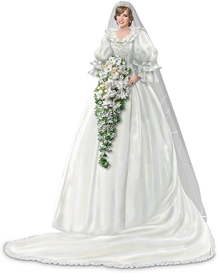 Amazon.com: The Hamilton Collection Princess Diana Bride Figurine ...