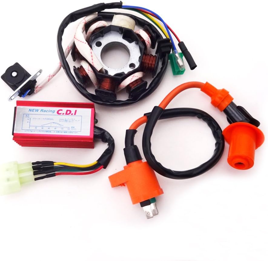 Amazon.com: XLJOY 8 Poles Magneto Stator Racing Ignition Coil 6 Pins ...