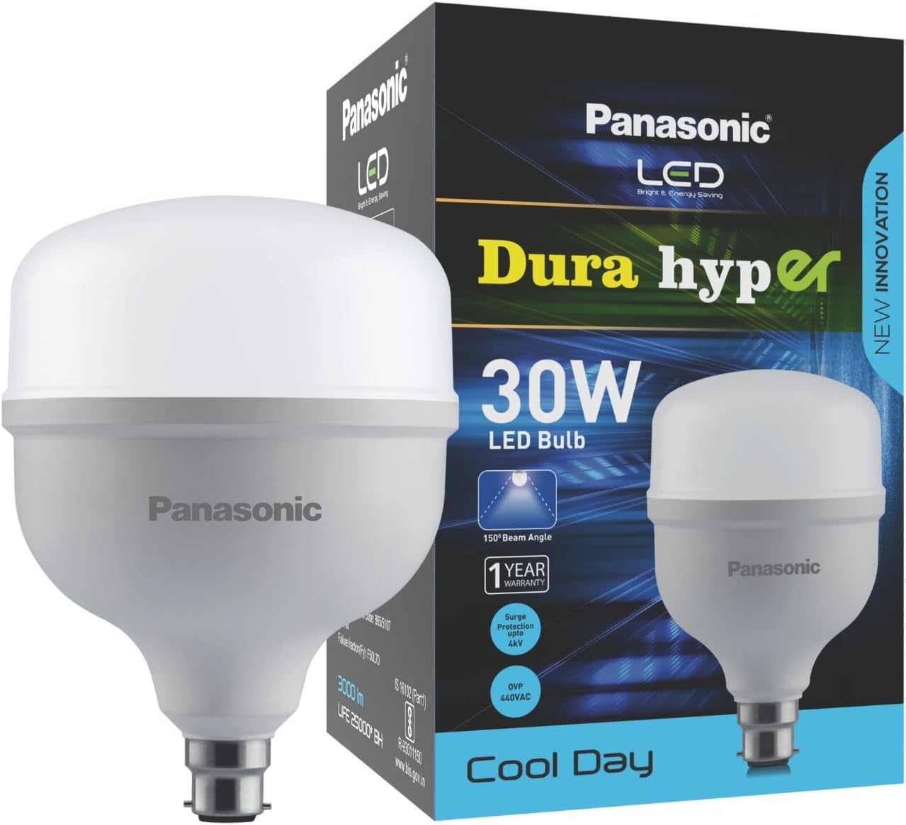 Buy Panasonic 18W B22 LED Cool Day Light Bulb, Pack Of 1, (PBUM01187 ...