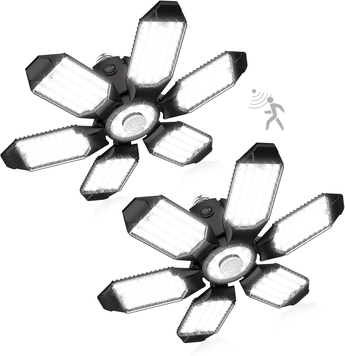 2 Pack Motion Activated Garage Lights - 200W 20000LM Motion Sensor Shop ...