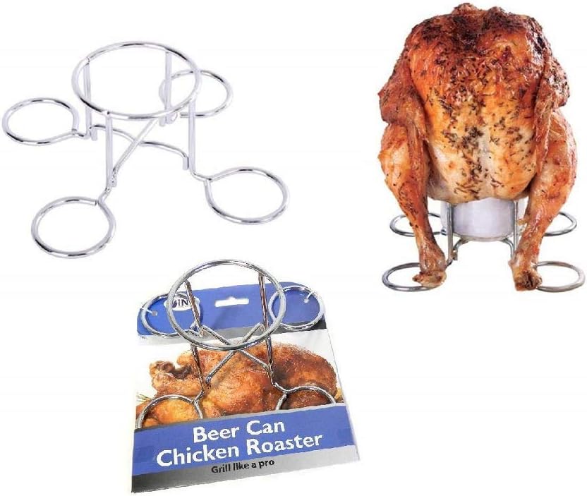 Amazon.com : Home & Style Beer Can Chicken Roaster Rack - Barbecue ...