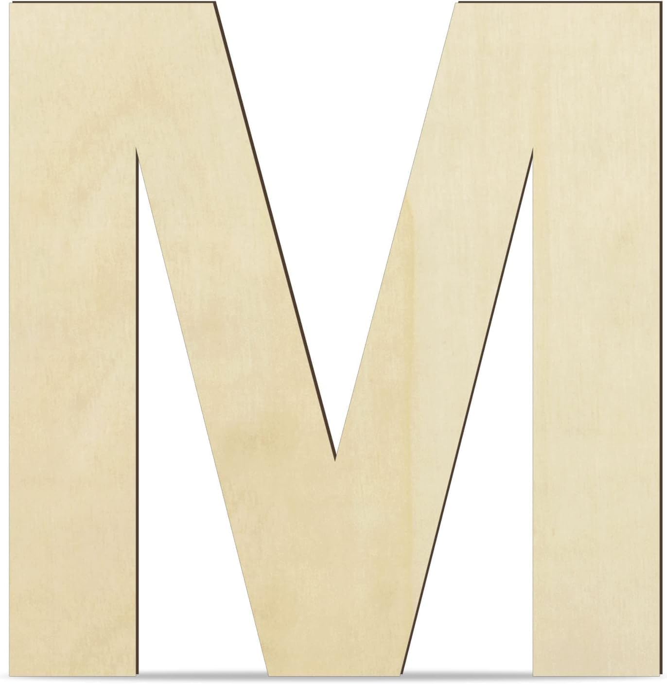 Amazon.com: HGWOUY 12 Inch Unfinished Wooden Letter M, 1/4 Inch Thick ...