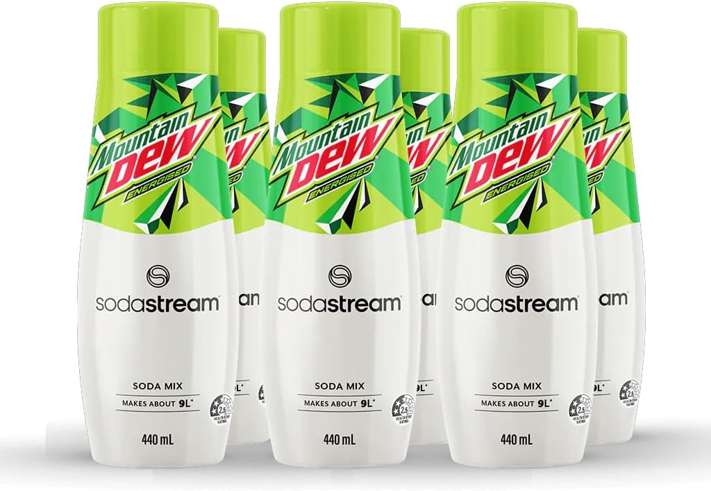 Sodastream Mountain Dew Soda Drink Mix, Makes 216 Servings, 440ml, Pack ...