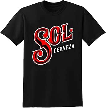 Sol Cerveza Beer Drink Alcohol T-Shirt Graphic Printed Mens Black Mens ...