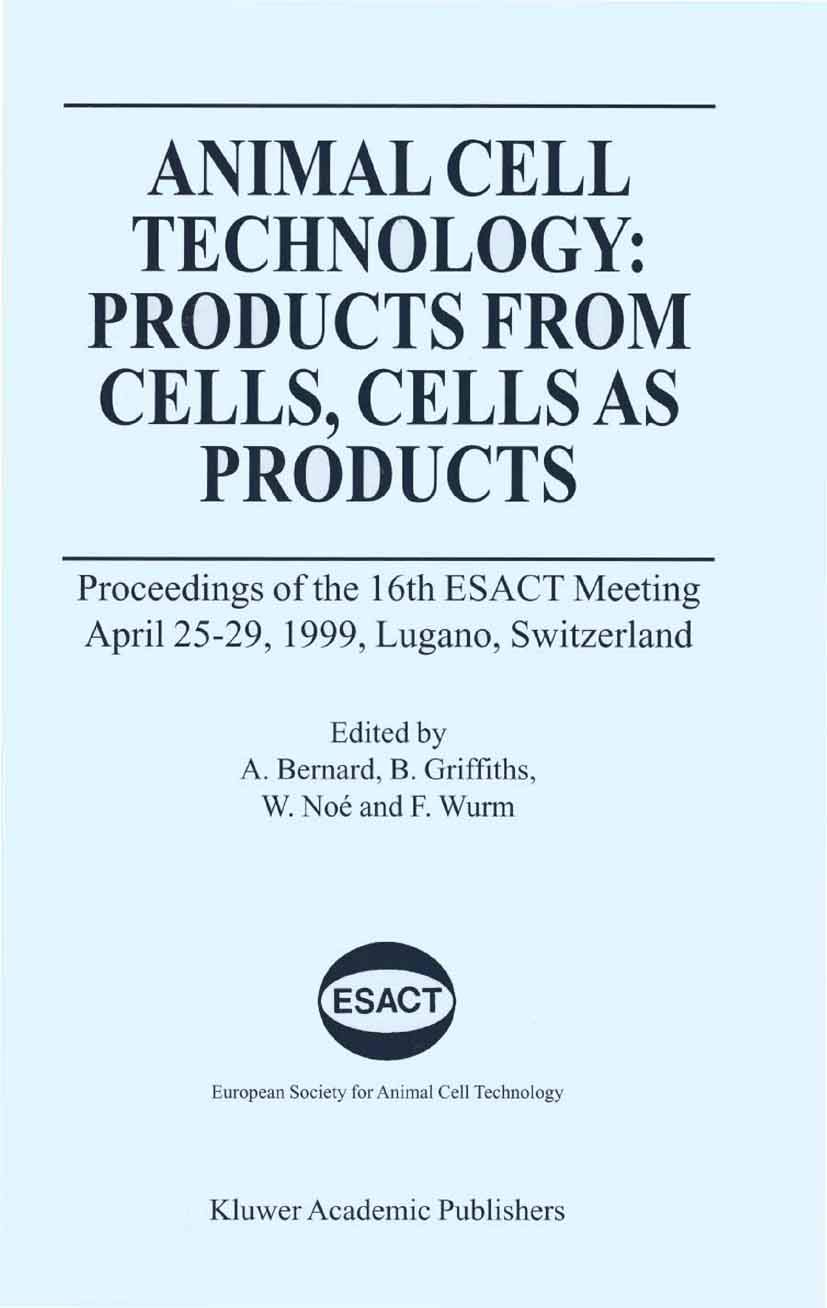 Amazon.com: Animal Cell Technology: Products from Cells, Cells as ...