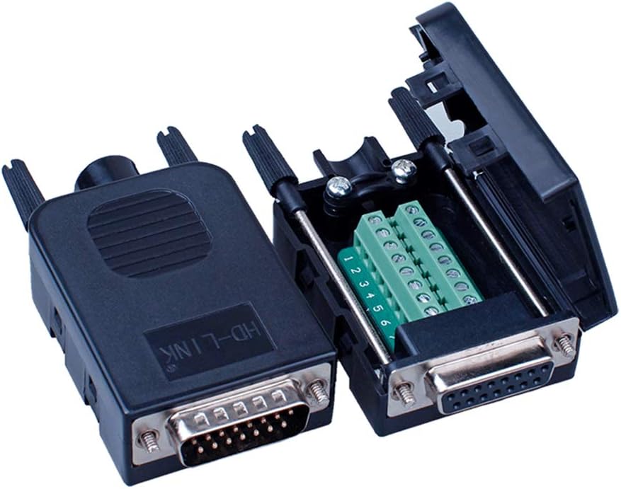 Amazon.com: Twinkle Bay D-SUB DB15 Male 15Pin Jack Port to Terminal ...