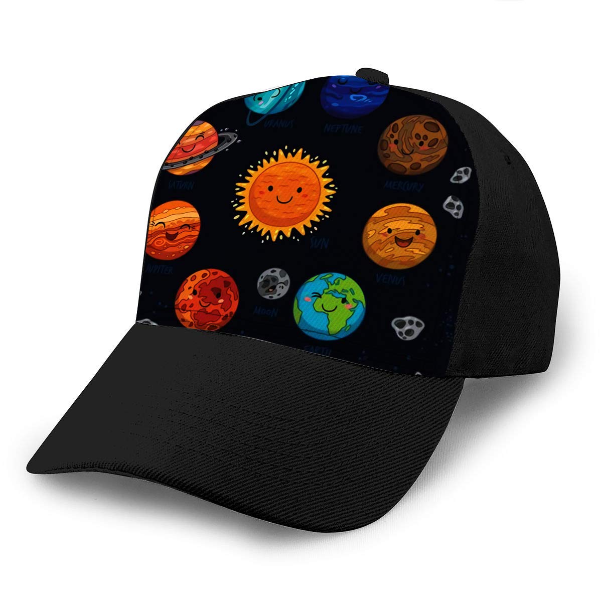 Baseball Cap Hats Cartoon Planet Of Solar System Sun Mercury ...