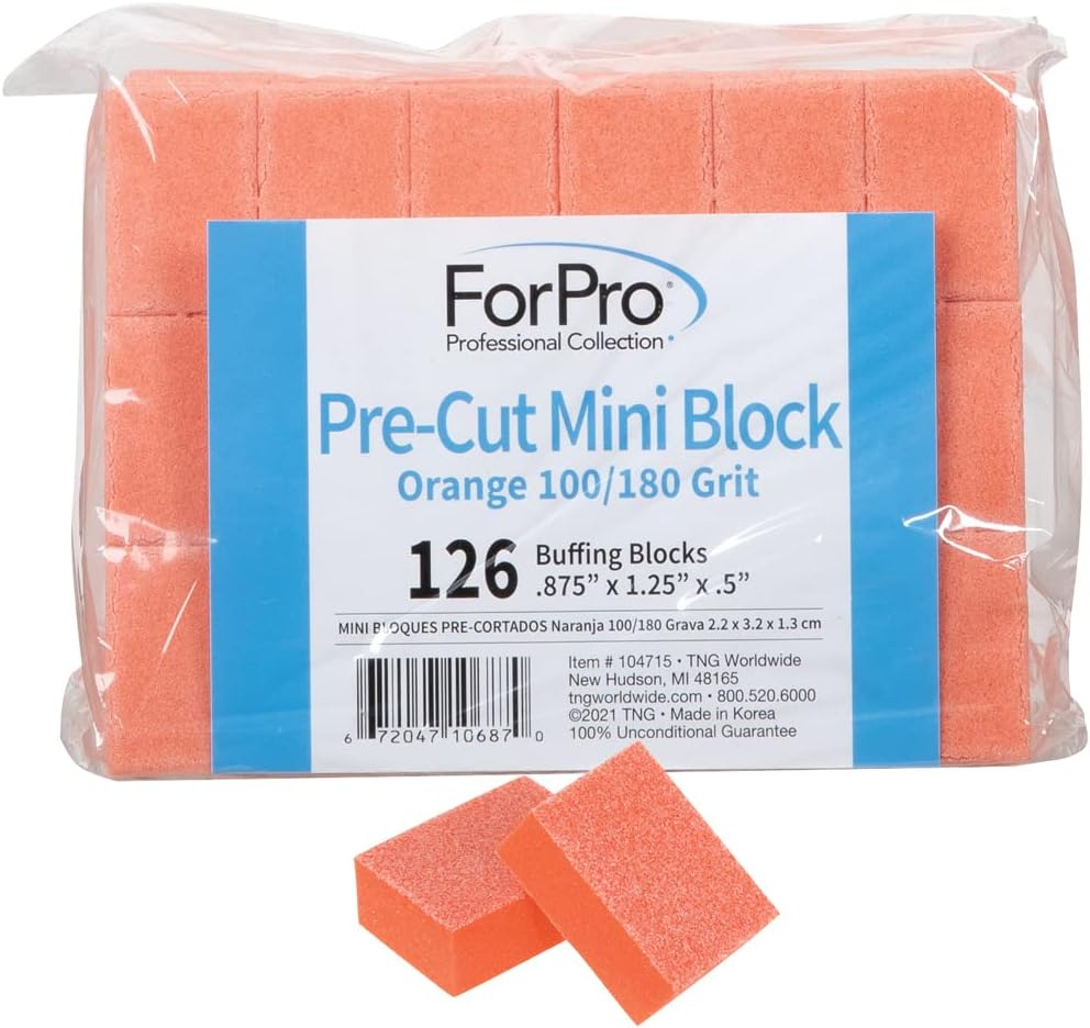 Amazon.com: ForPro Mini Buffing Block, Orange, 100/180 Grit, 1000-Count ...
