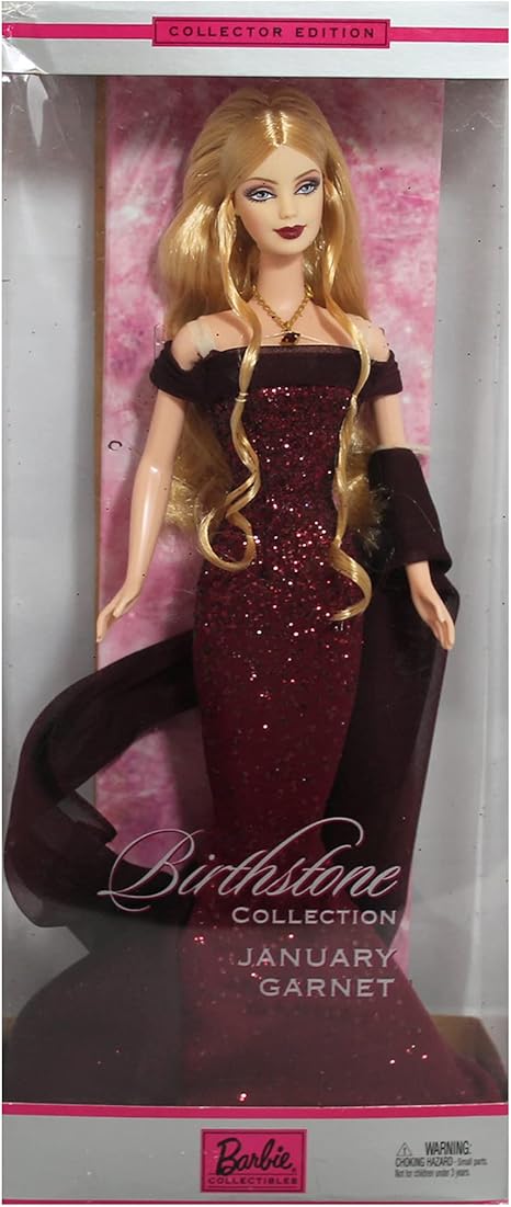 Amazon.com: Barbie Birthstone Collection 2002 January Garnet : Toys & Games