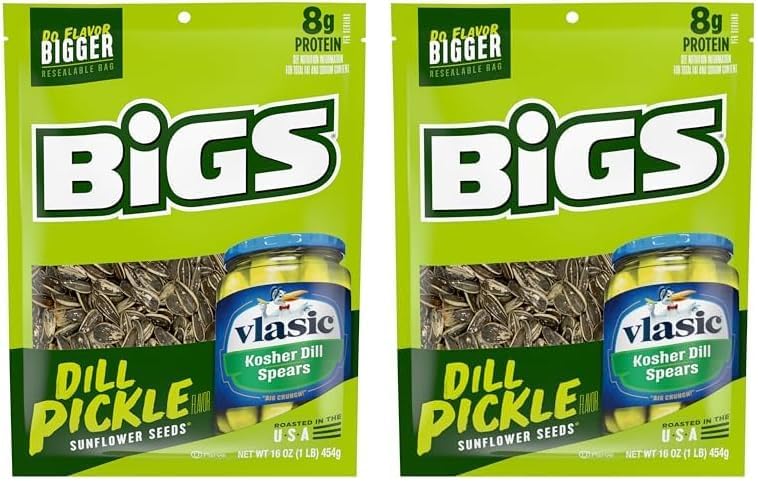 Amazon.com : Bigs Vlasic Dill Pickle Sunflower Seeds, 16-Ounce (Pack of ...