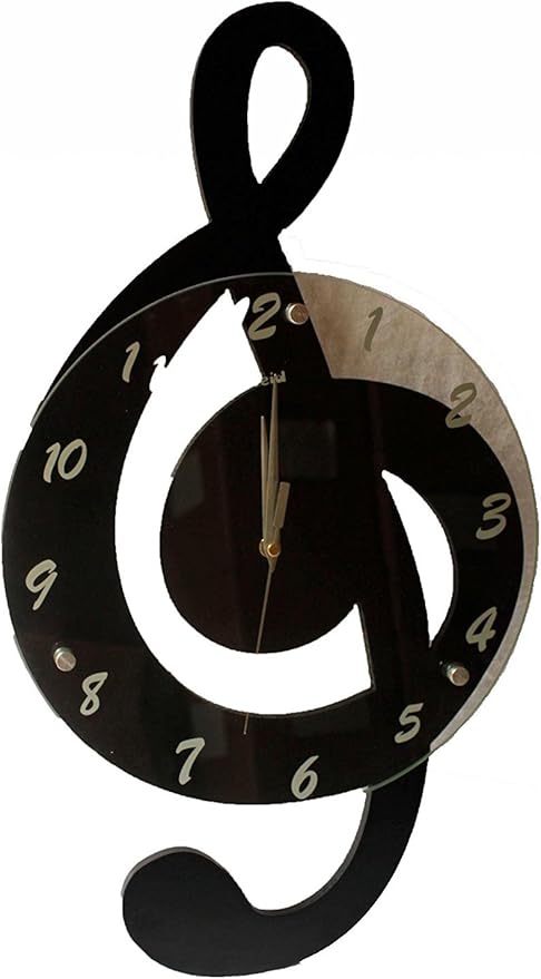 Amazon.com: Creative Motion Clef Music Clock : Home & Kitchen