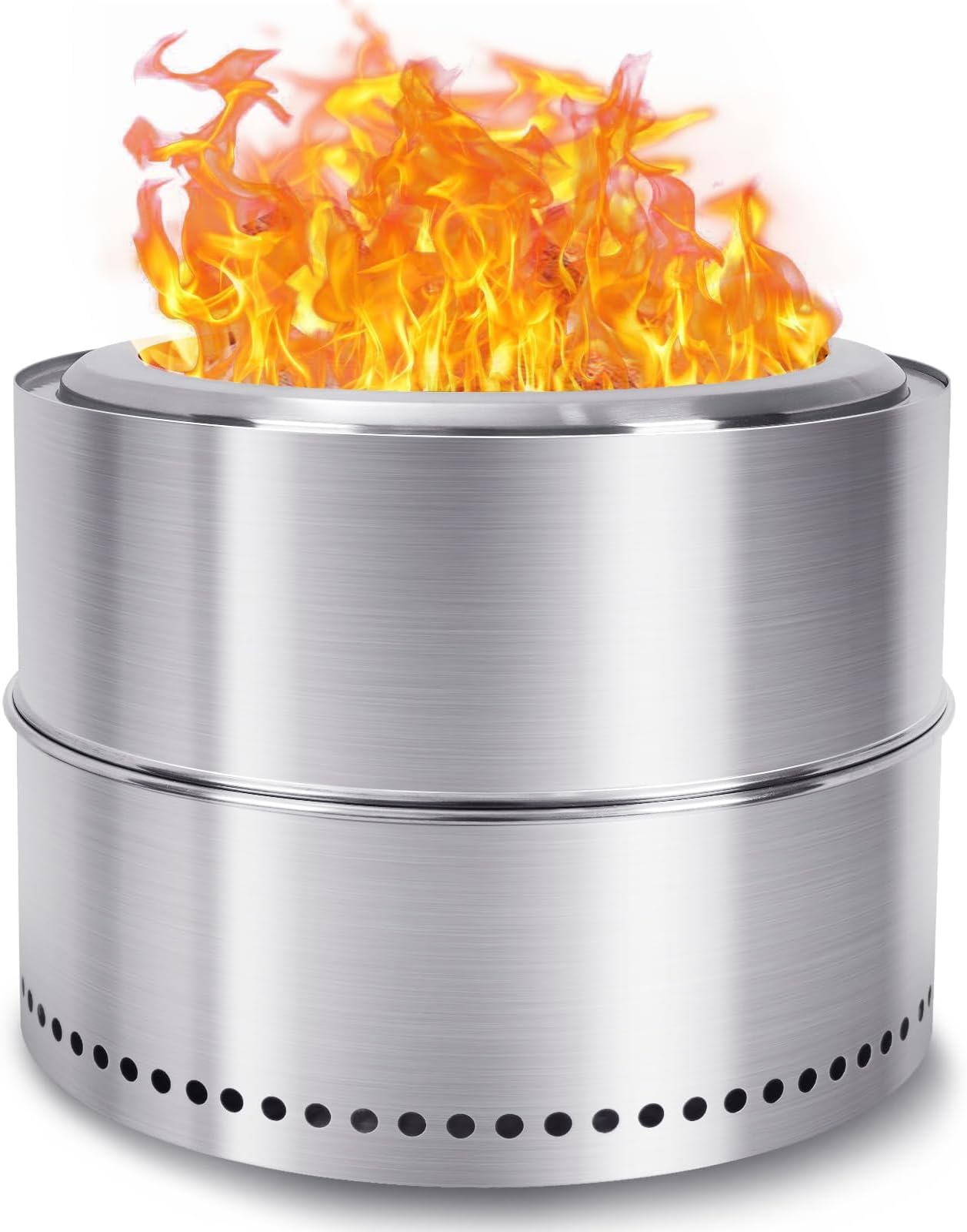 Amazon.com : BLACK + DECKER 19.5" D Smokeless Large Wood Burning Steel ...