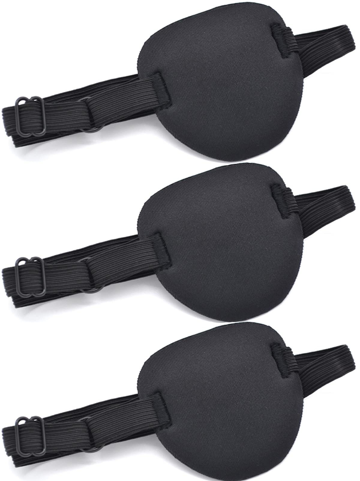 Eye Patch for Adults Kids, 3 PCS Medical Eye Patches Black, Comfortable ...