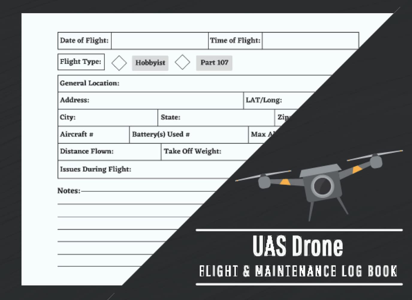 Buy UAS Drone Flight & Maintenance Log book: UAS Pilot Log book, An Easy-to-Use Drone Flight ...