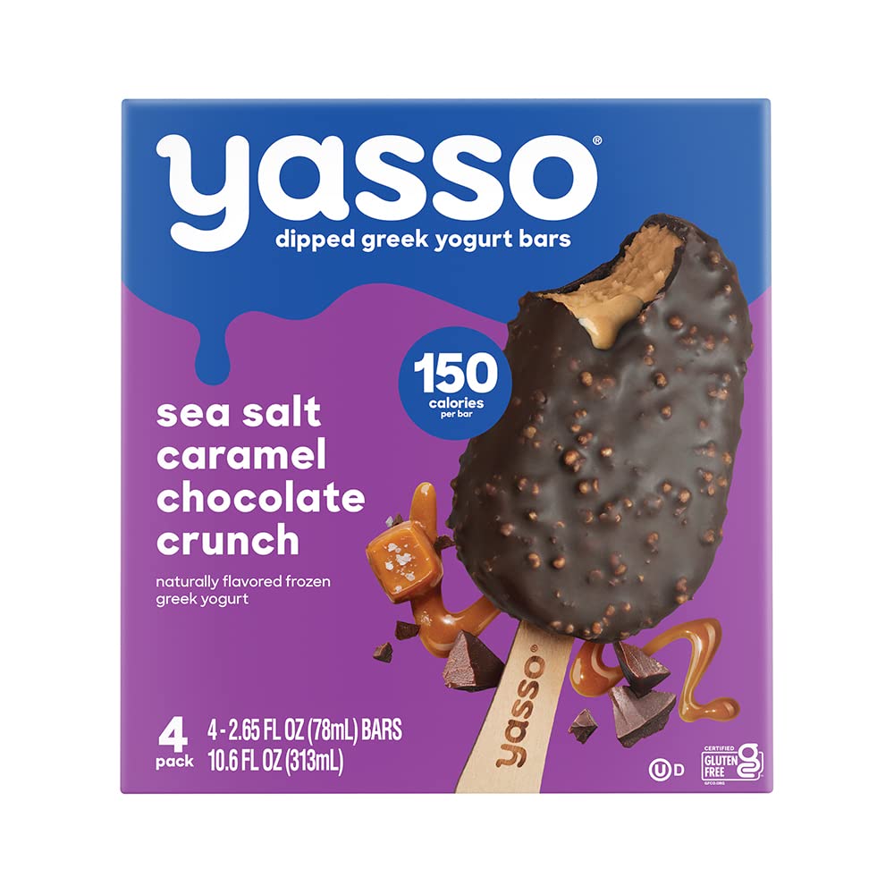 Amazon.com: Yasso® Dipped Greek Yogurt Bars, Sea Salt Caramel Chocolate ...