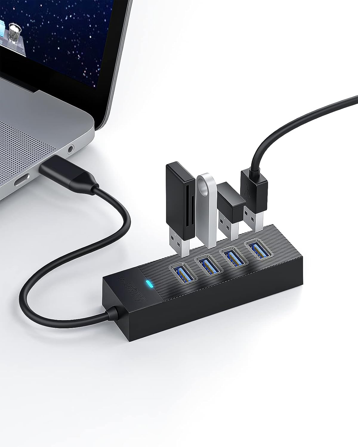 Amazon | SAN ZANG MASTER 4ポートUSB3.0 ハブ 5Gbps高速転送 軽量 USB 拡張ドライバー不要 ...