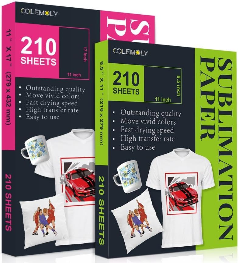 Amazon.com: Sublimation Paper 8.5x11 and 11x17 Inch 125G, Heat Transfer ...